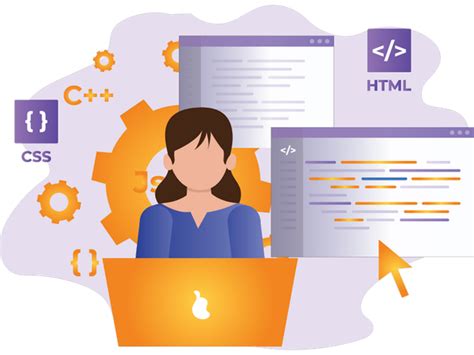 Web Developer Female Illustrations Free Download In SVG PNG