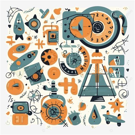 رموز الرياضيات Clipart التوضيح من الرسوم المتحركة على مدار الساعة