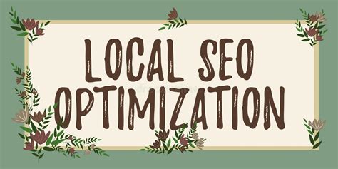 Conceptual Caption Local Seo Optimization Word Written On Increase Search Visibility To Rank On
