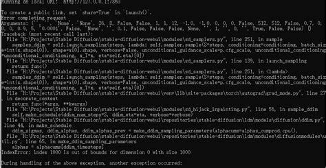 Bug Always Error In Ddim Steps Issue AUTOMATIC Stable Diffusion Webui GitHub