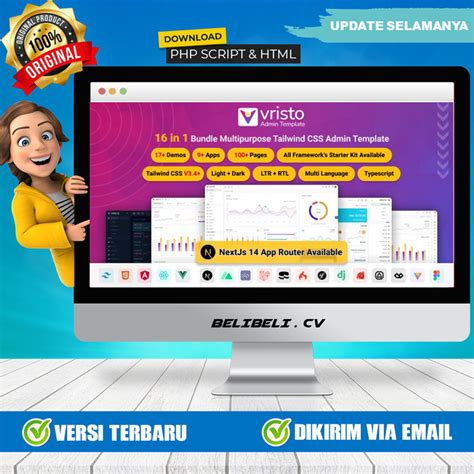 Jual Tailwind Css Vristo Tailwind Admin Template Nextjs App Router