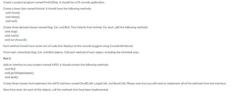 solved create a project program named firstcsoop it should