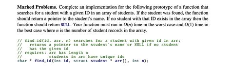 Solved Marked Problems Complete An Implementation For The Chegg Com
