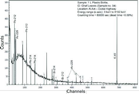 Example Of A Measured And Analyzed Gamma Spectrum As Obtained In The
