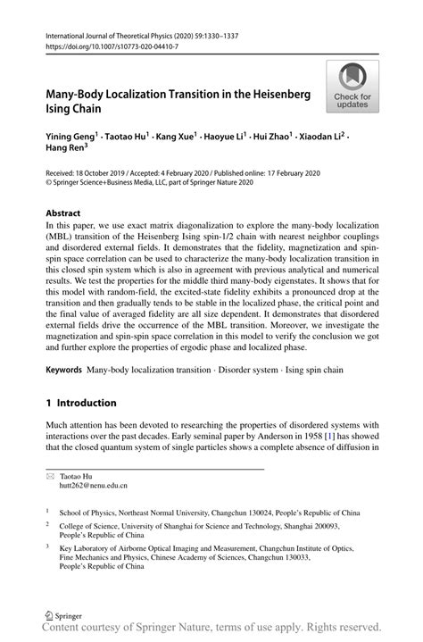 many body localization transition in the heisenberg ising chain