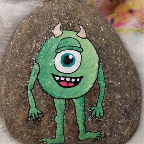 Monster Painted Rock Etsy