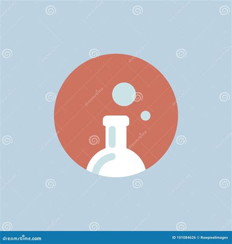 Experiment Flask With Leaves Symbol Vector Icon On White Background Flat Vector Experiment