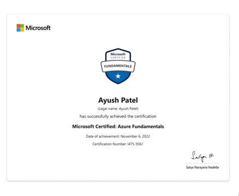 Ayush Patel On Linkedin Microsoft Az Azure Fundamentals Cloudcertification Cloud 19