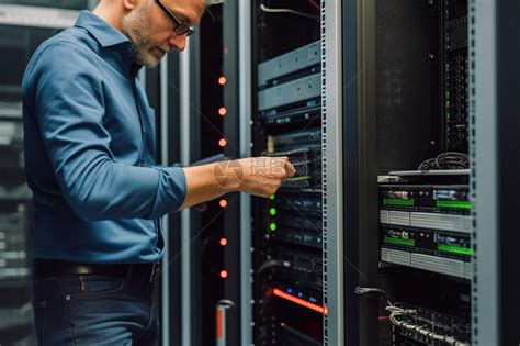 工程师检查服务器高清图片下载 正版图片600206453 摄图网