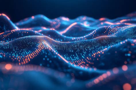 A Mesmerizing 3d Abstract Background Displaying A Glowing Wave Of Interconnected Data Streams