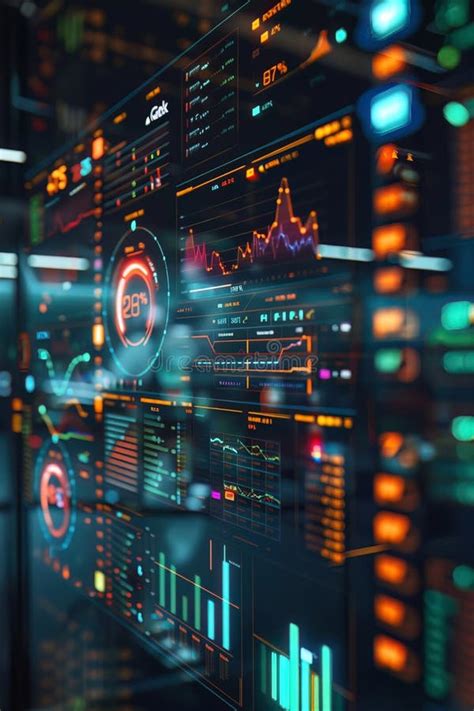 A Futuristic Trading Dashboard With Holographic Displays Of Financial Data And Market Analytics