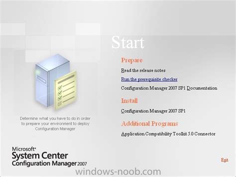 How To Update SCCM 2007 To SCCM 2007 SP1 Configuration Manager 2007 Windows Noob Com