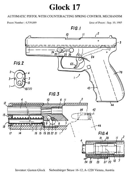 Glock Patent Blueprint Vector For Faster Laser Engraving DIGITAL DOWNLOAD No Physical