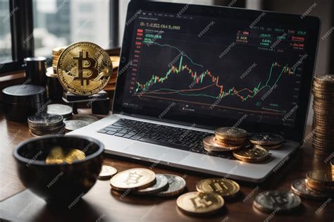 Premium Photo Crypto Currency Chart With Values Moving Up And Down