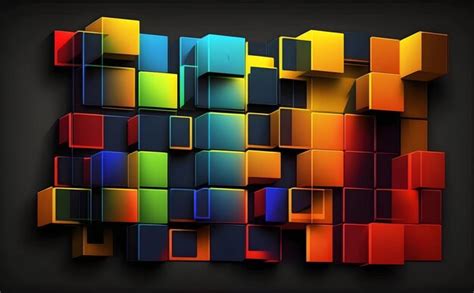 Premium AI Image Abstract Colorful Background With Squares Generative AI