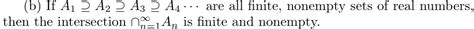 elementary set theory intersection of infinite collection of finite