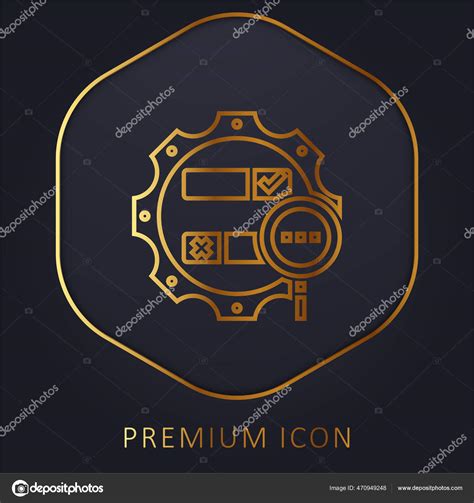 Boolean Search Golden Line Premium Logo Icon Stock Vector By ©infolight