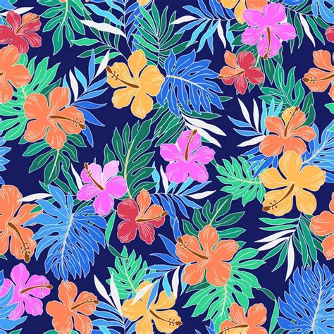 30374799 Hibiscus Pattern Vector Images Depositphotos
