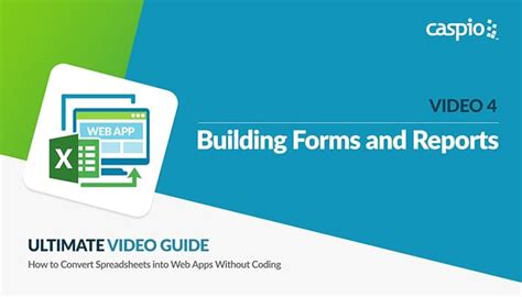 convert excel to web app creating forms and reports part 4 caspio
