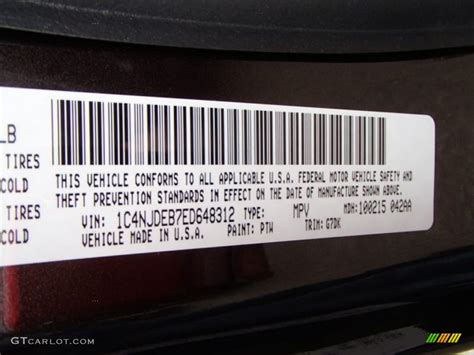 2014 Jeep Compass Latitude 4x4 Color Code Photos