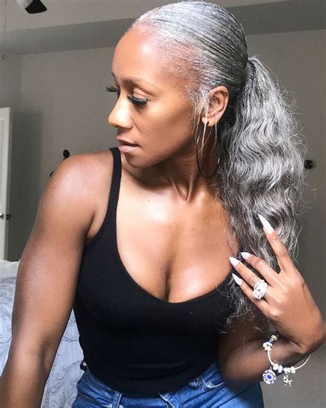 15 Hairstyle For Black Women Over 50 With Black Gray Hair Care Tips
