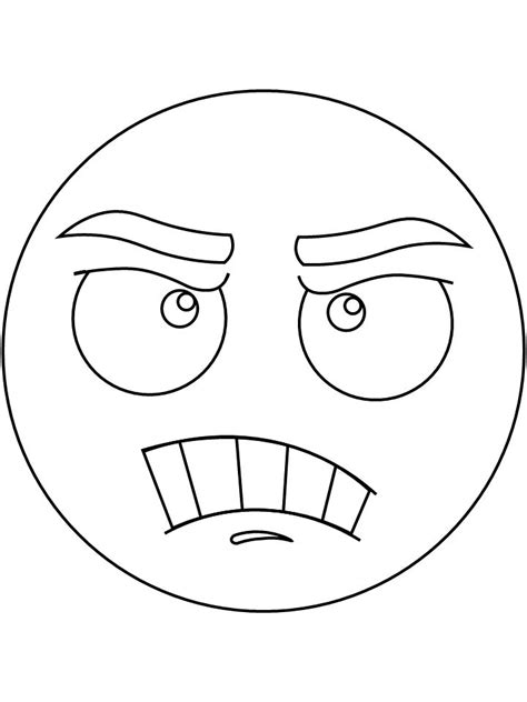Printable Coloring Page Angry Emotion Emotion Faces Emotions