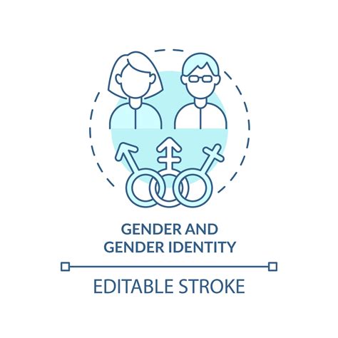 Gender And Gender Identity Turquoise Concept Icon Diversity Type Abstract Idea Thin Line
