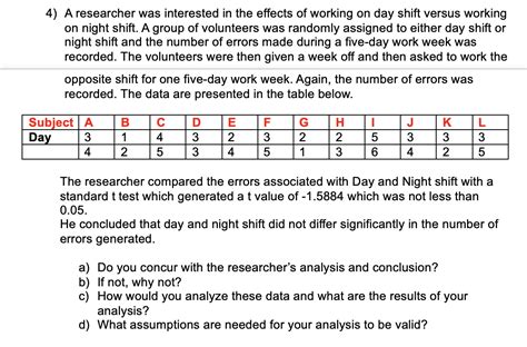 Solved 4 A Researcher Was Interested In The Effects Of Chegg Com