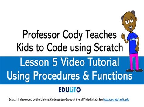 Video Tutorial Lesson 5 Using Procedures And Functions Prof Cody