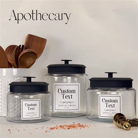 Coffee Storage Glass Montana Jars Airtight Black Metal Lids Blush