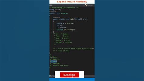 Solution For Programming Quiz Questions Q3 Expand Future Academy