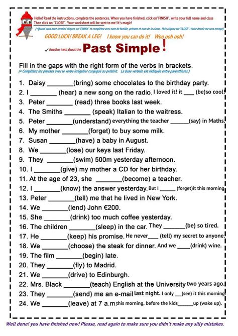 Irregular Verbs Interactive Worksheet Verb Worksheets Library