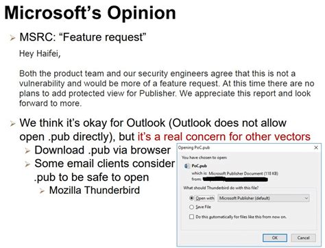 Publisher Zero Day Security Bug That Should Not Have Happened Office Watch