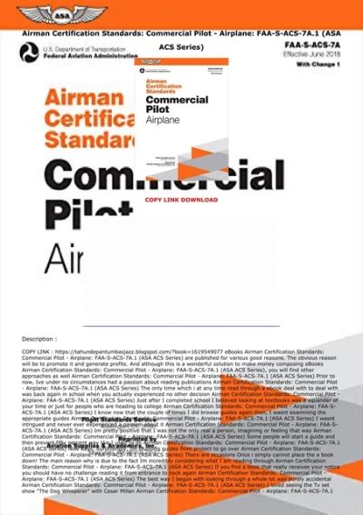 Pdf Airman Certification Standards Commercial Pilot Airplane Faa S