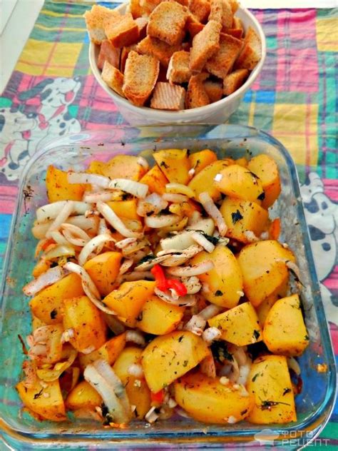 Рецепт Картофель запеченный в духовке постный