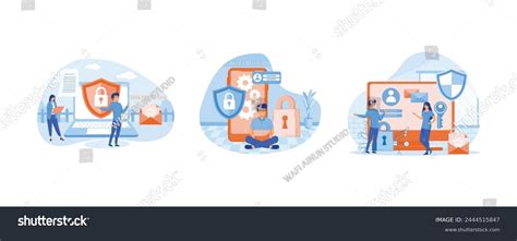 Data Protection Concept Web Page Data Stock Vector Royalty Free