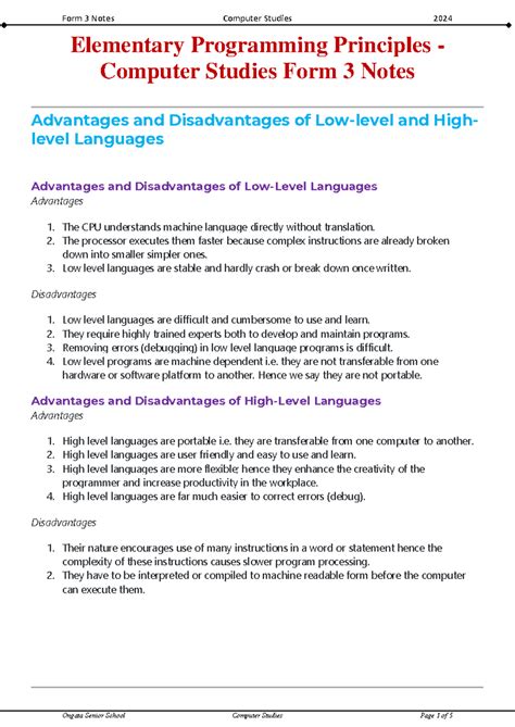 Program Development Computer Elementary Programming Principles