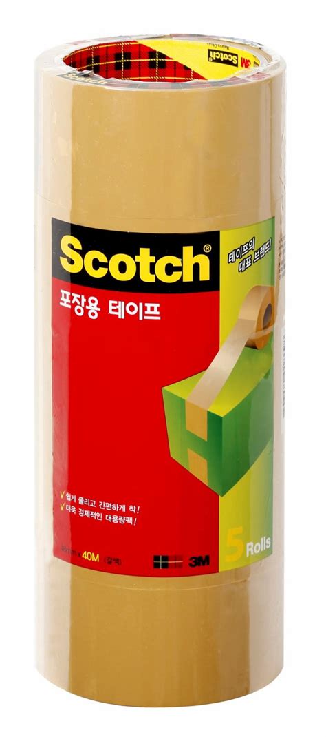 스카치™ 일반형 포장용 테이프 3650 갈색 48 Mm X 40 M 5롤팩 10롤박스 밸류팩 3m 대한민국