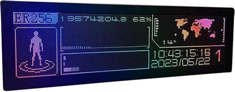 Xlteam Music Spectrum Clock Led Music Audio Spectrum Analyzer 256 64px Full Color Music