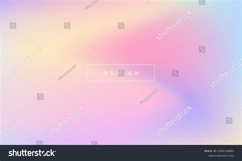Holographic Gradient Pastel Modern Rainbow Background Stock Vector