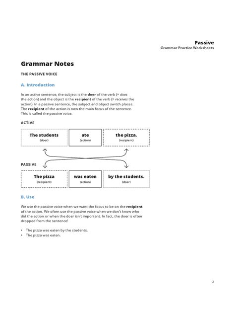 Passive Voice For Leo 2 Pdf Verb Linguistics