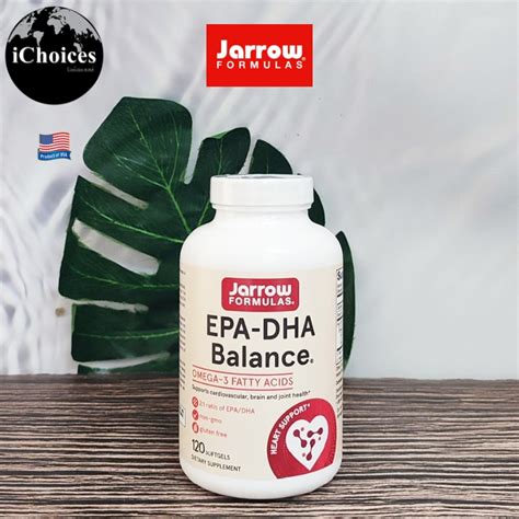 [jarrow Formulas] Epa Dha Balance 2 1 Ratio 120 Softgels อีพีเอ ดี