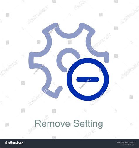 Remove Setting Configuration Icon Concept Stock Vector Royalty Free 2607228405 Shutterstock