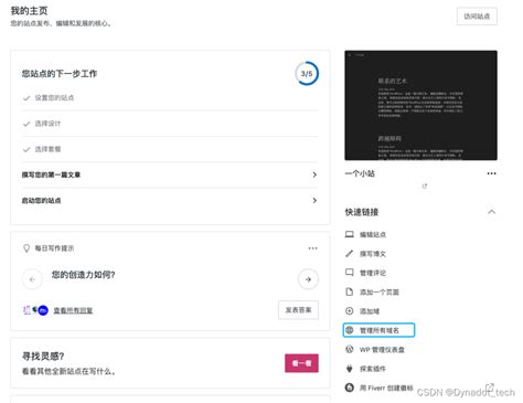 建站指南，如何将拥有的dynadot域名自定义链接到wordpress dynadot建站 csdn博客