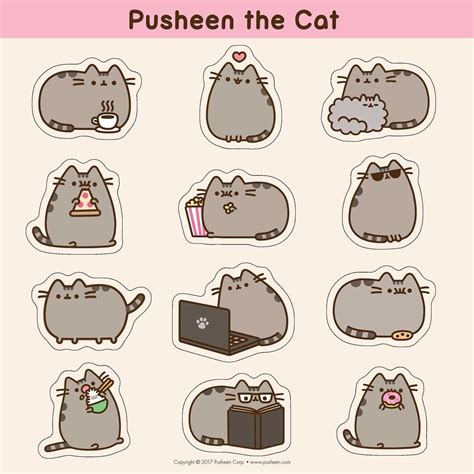 Image Result For Pusheen Stickers Dễ Thương Đang Yêu