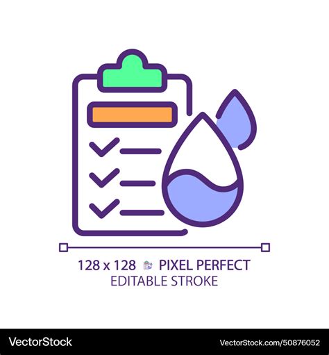 Water Quality Testing Rgb Color Icon Royalty Free Vector