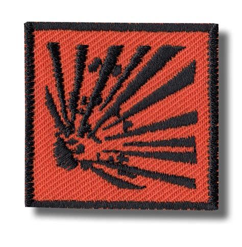 Explosive Embroidered Patch 5x5 Cm Patch