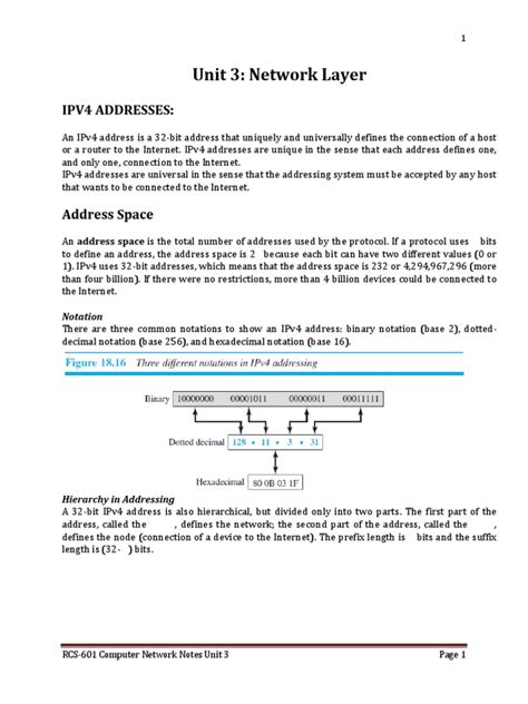 Unit 3 Notes Rcs 601 Computer Networks Pdf Routing Network