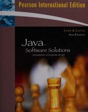 Java Software Solutions Foundations Of Program Design Lewis John Free Download