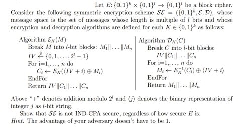 Solved Let E K X Be A Block Cipher Chegg